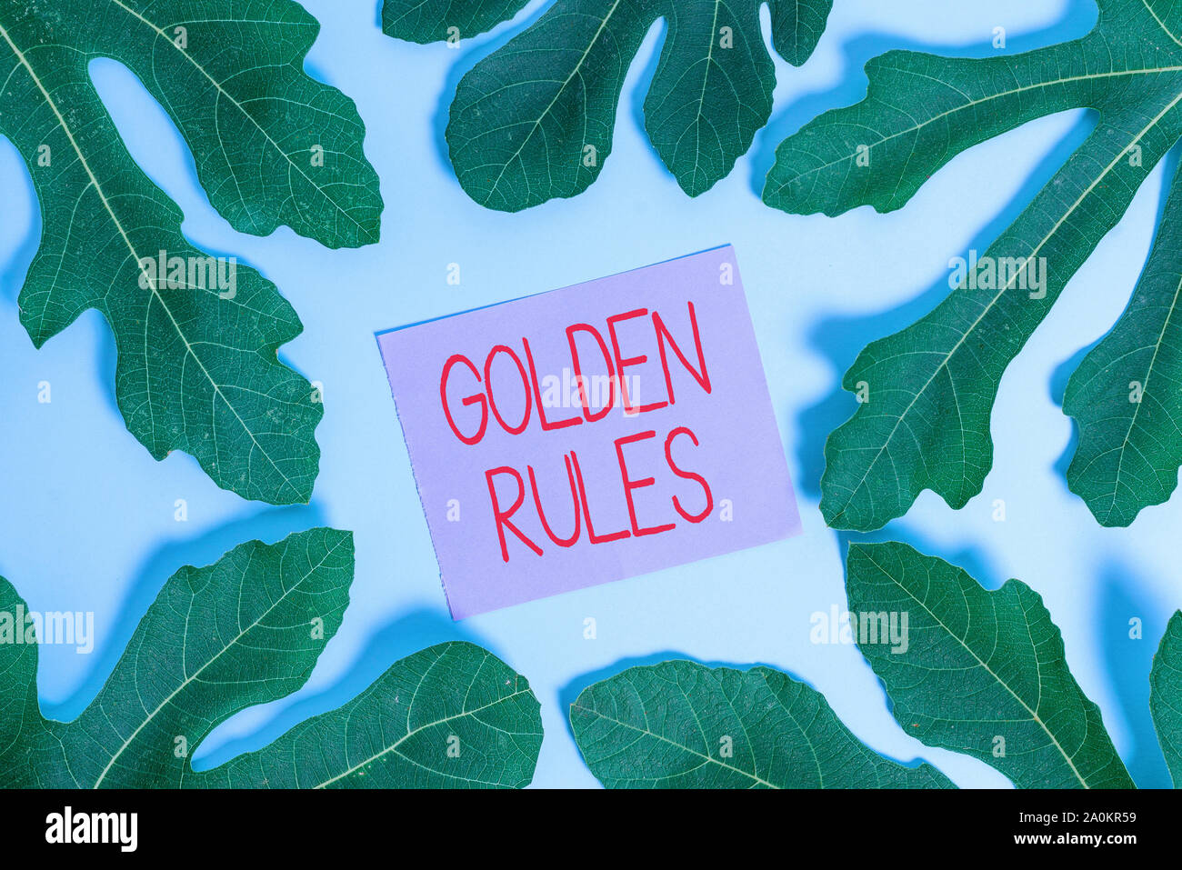 Handwriting text Golden Rules. Conceptual photo Basic principle that ...