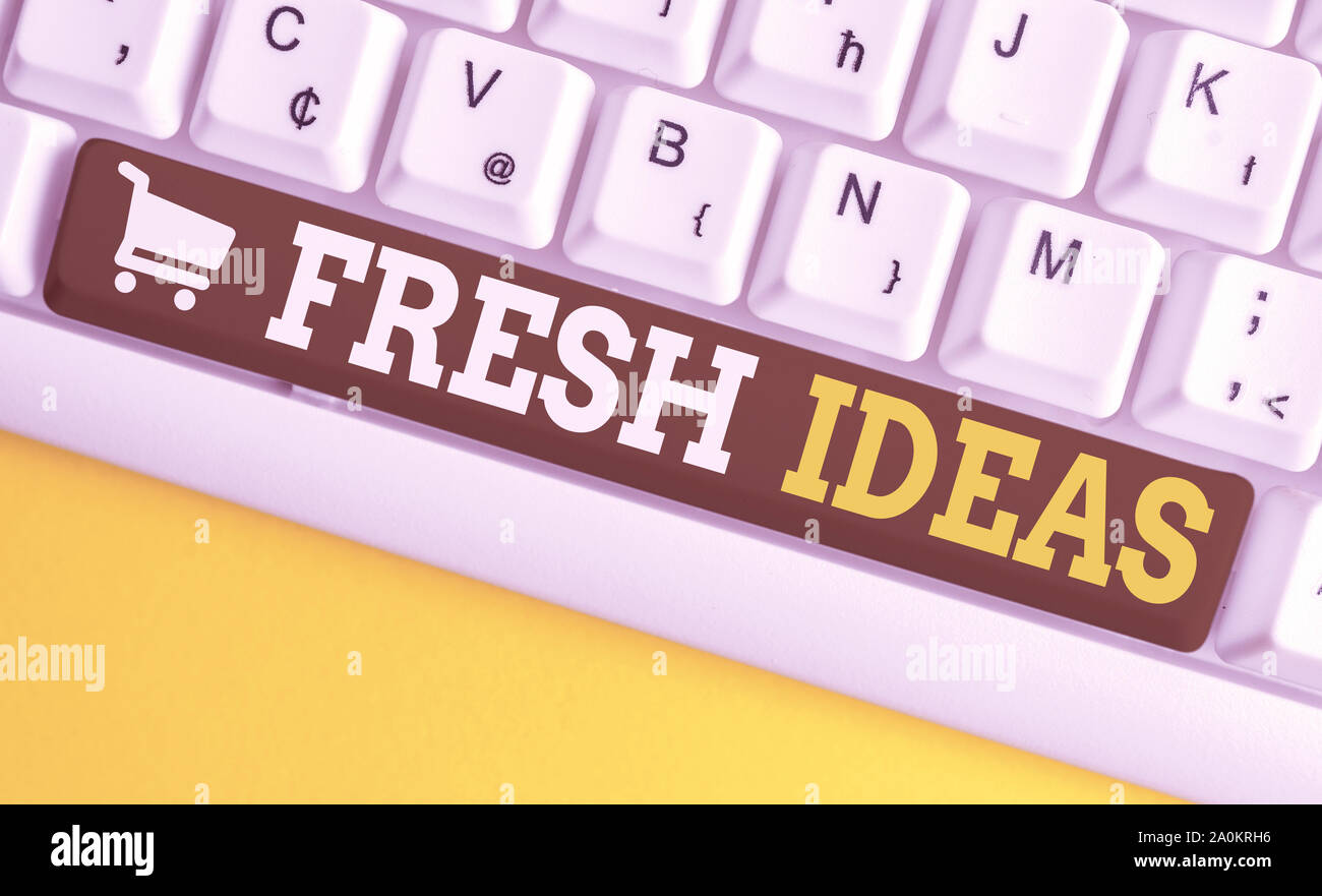 Word writing text Fresh Ideas. Business photo showcasing thought or ...
