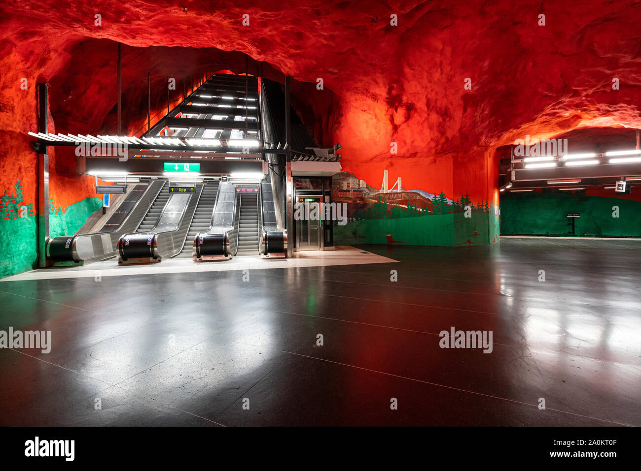 Stockholm, Sweden. September 2019. The interior view of the Solna ...