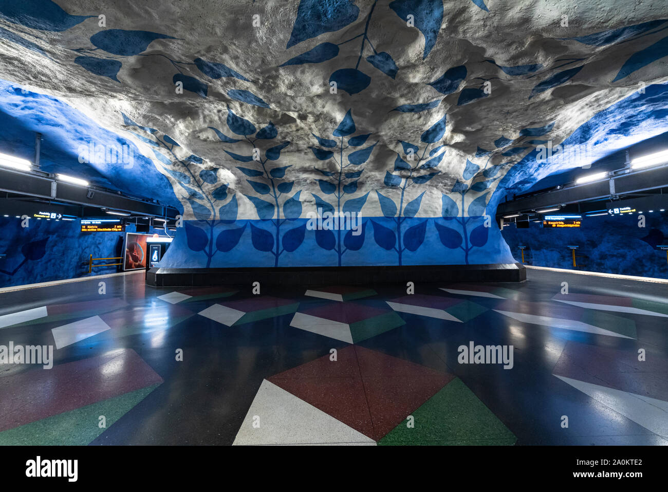 Stockholm, Sweden. September 2019. The interior view of the T-Centralen ...