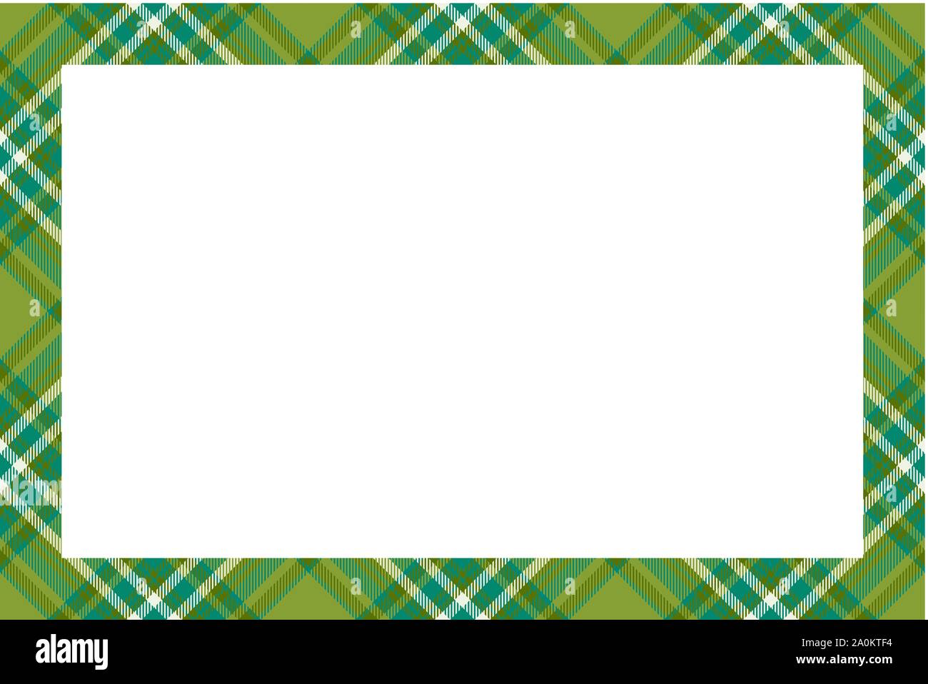 Vintage frame vector. Scottish border pattern retro style. Beauty empty ...
