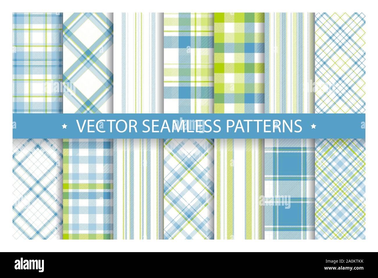 Set plaid pattern seamless. Tartan patterns fabric texture. Checkered ...