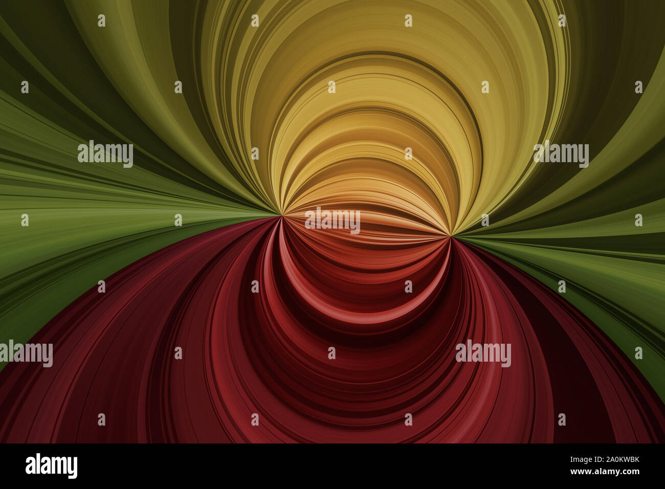 Red, orange, yellow, green space curved lines, abstract background ...