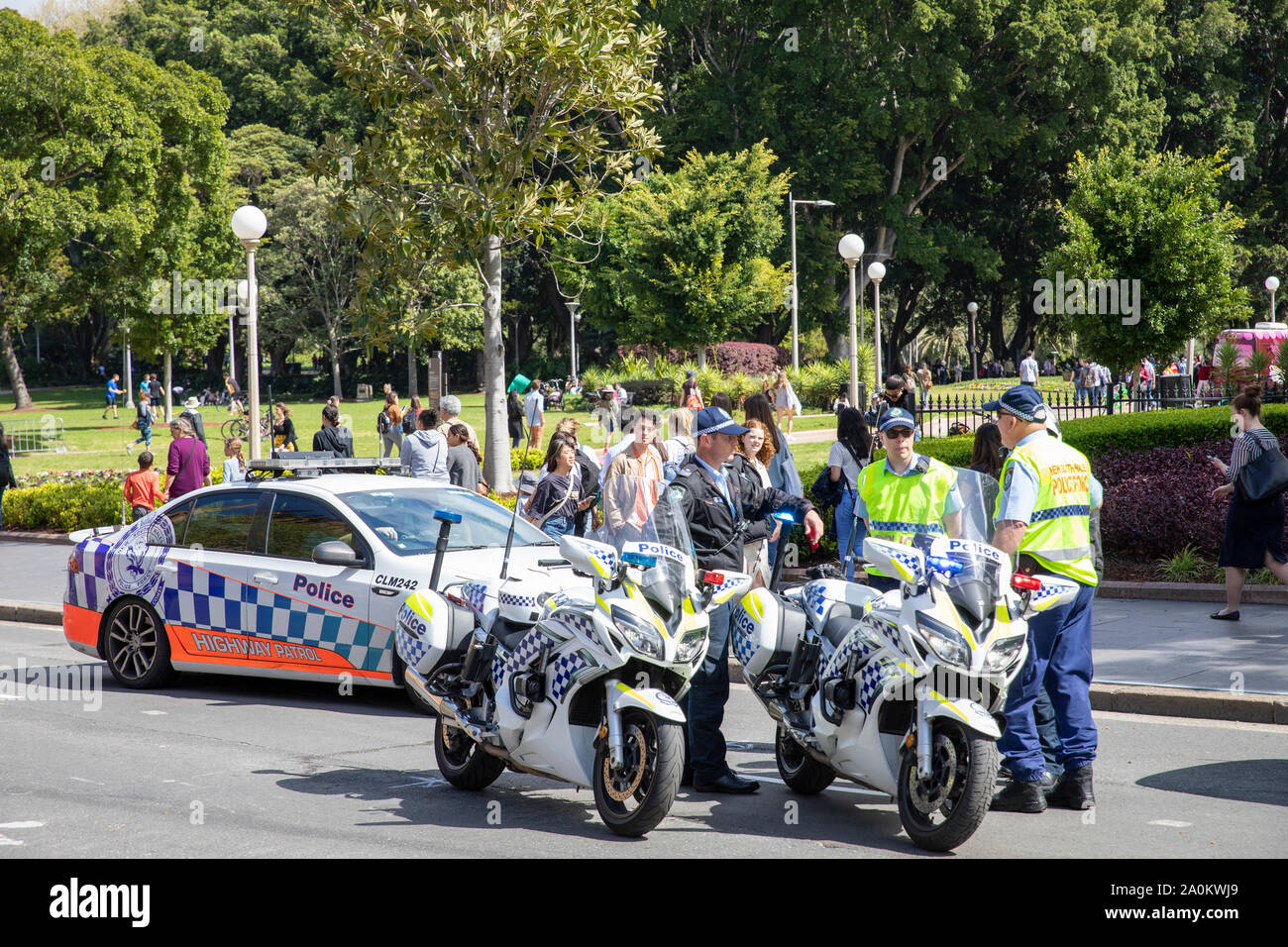 Sydney,New South Wales, male police officers on patrol during sydney ...