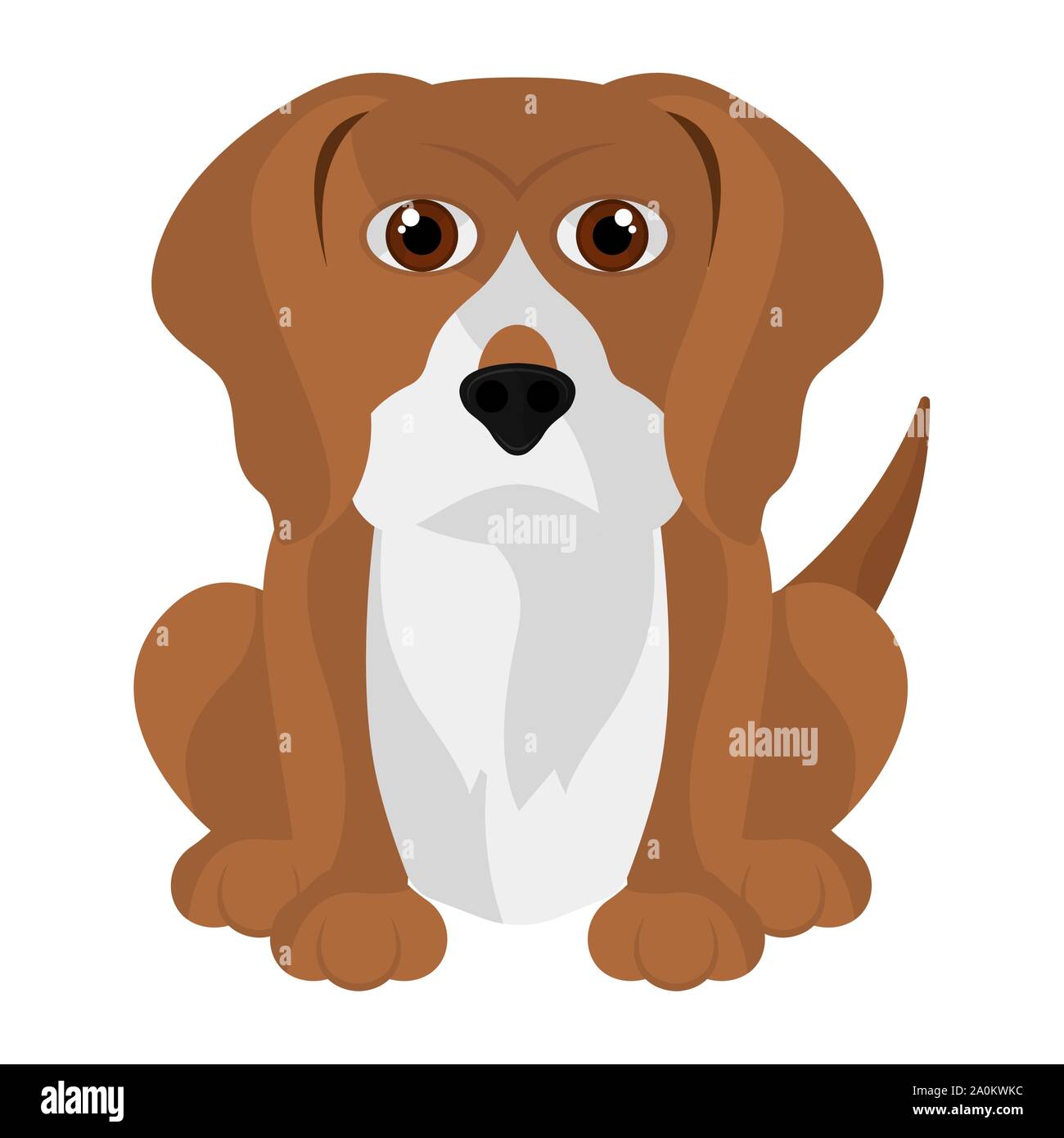 Isolated cute beagle cartoon. Dog breeds - Vector Stock Vector Image ...
