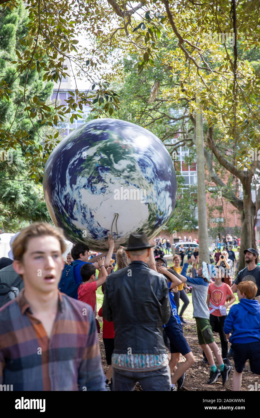 Sydney,Australia, climate change strike protest at the Domain in Sydney ...