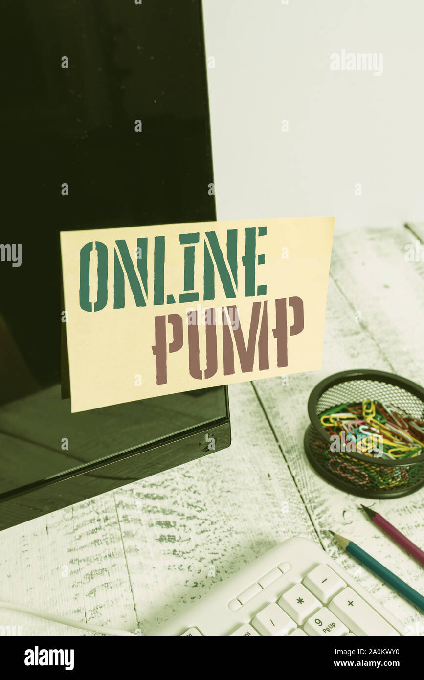 Handwriting text writing Online Pump. Conceptual photo device which ...