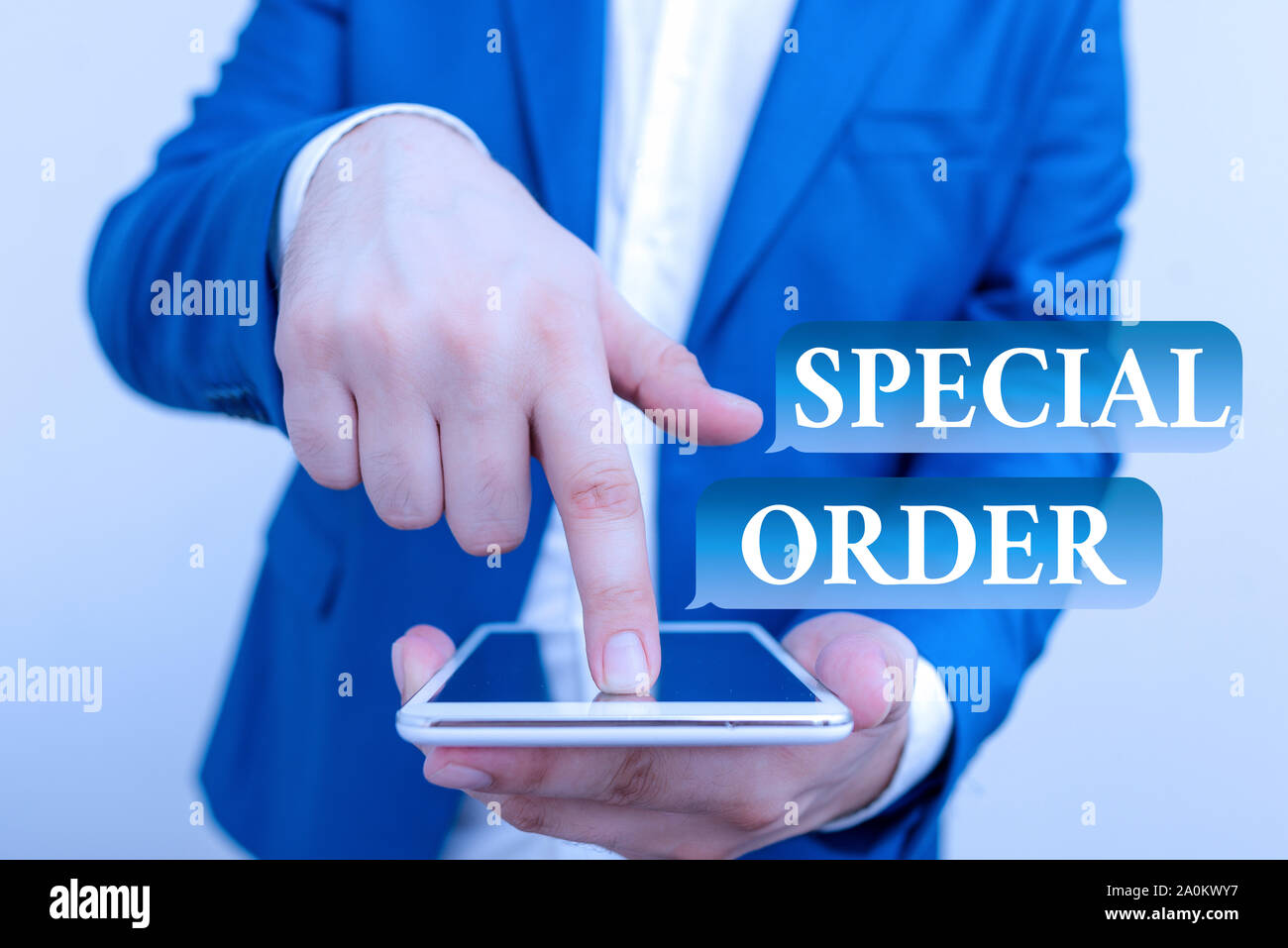 Text sign showing Special Order. Business photo showcasing Specific ...