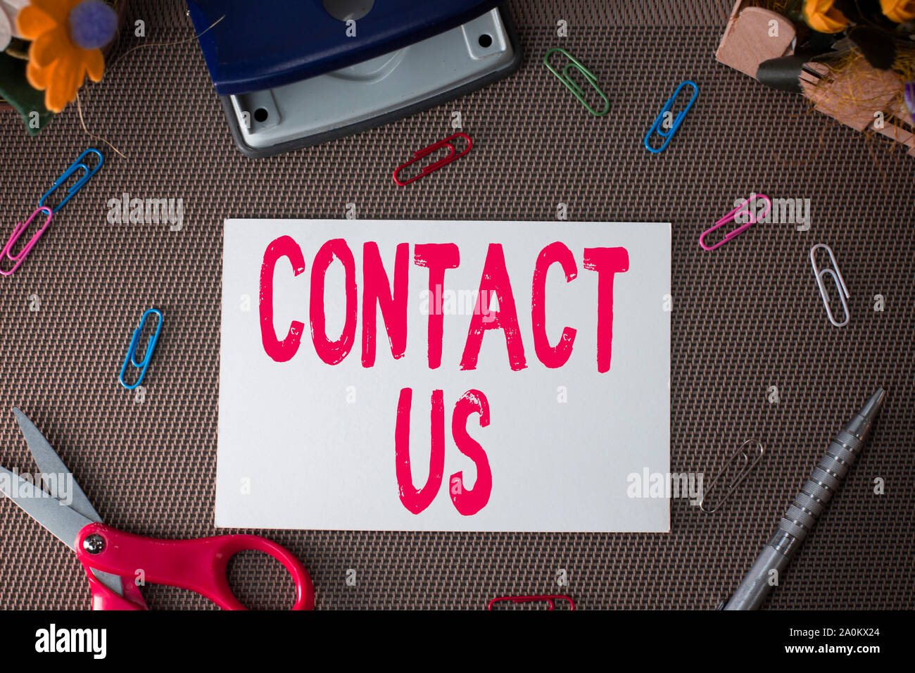 Handwriting text Contact Us. Conceptual photo Group of demonstrating ...