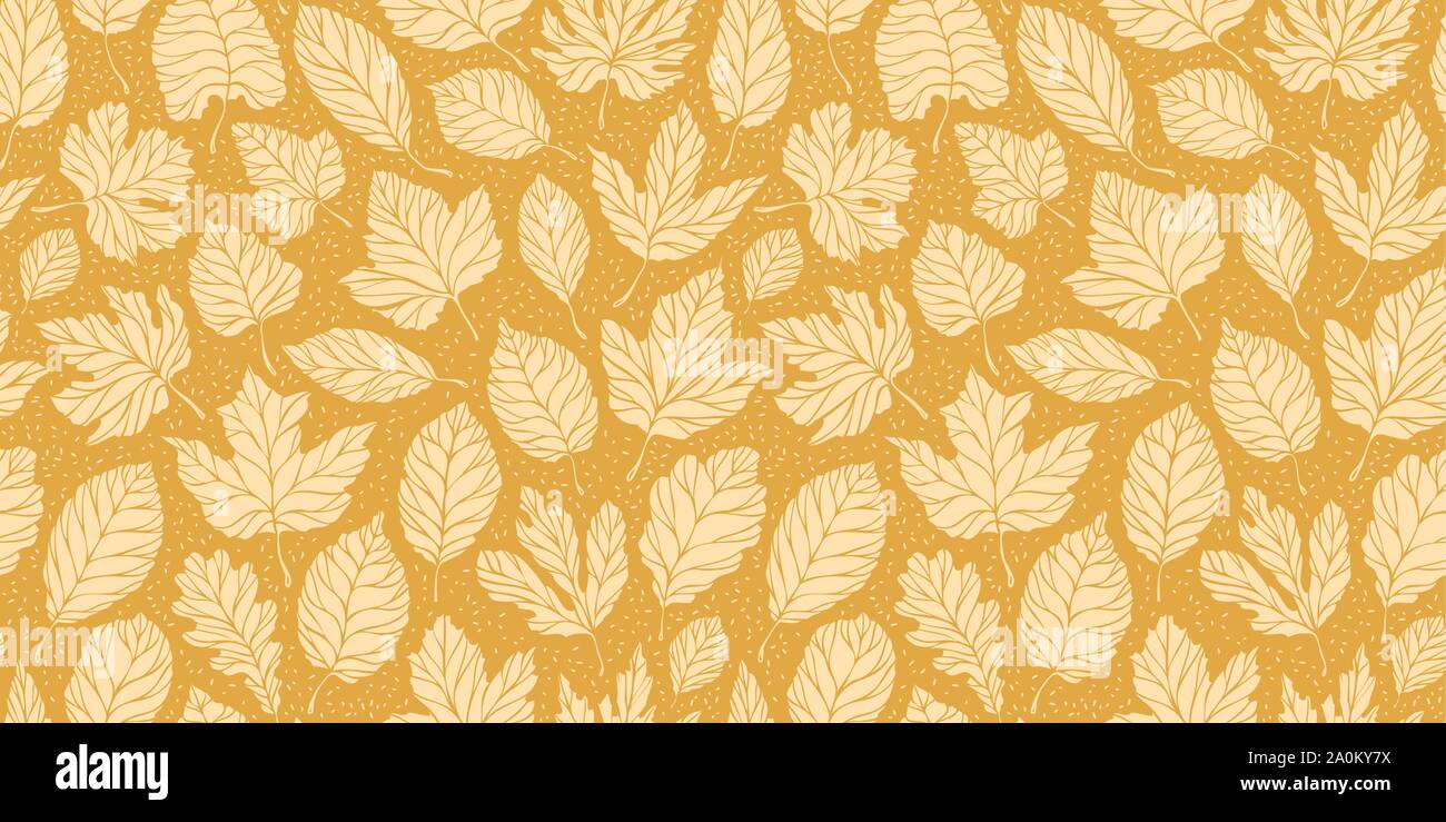 Autumn leaves seamless background. Leaf fall concept Stock Vector Image ...