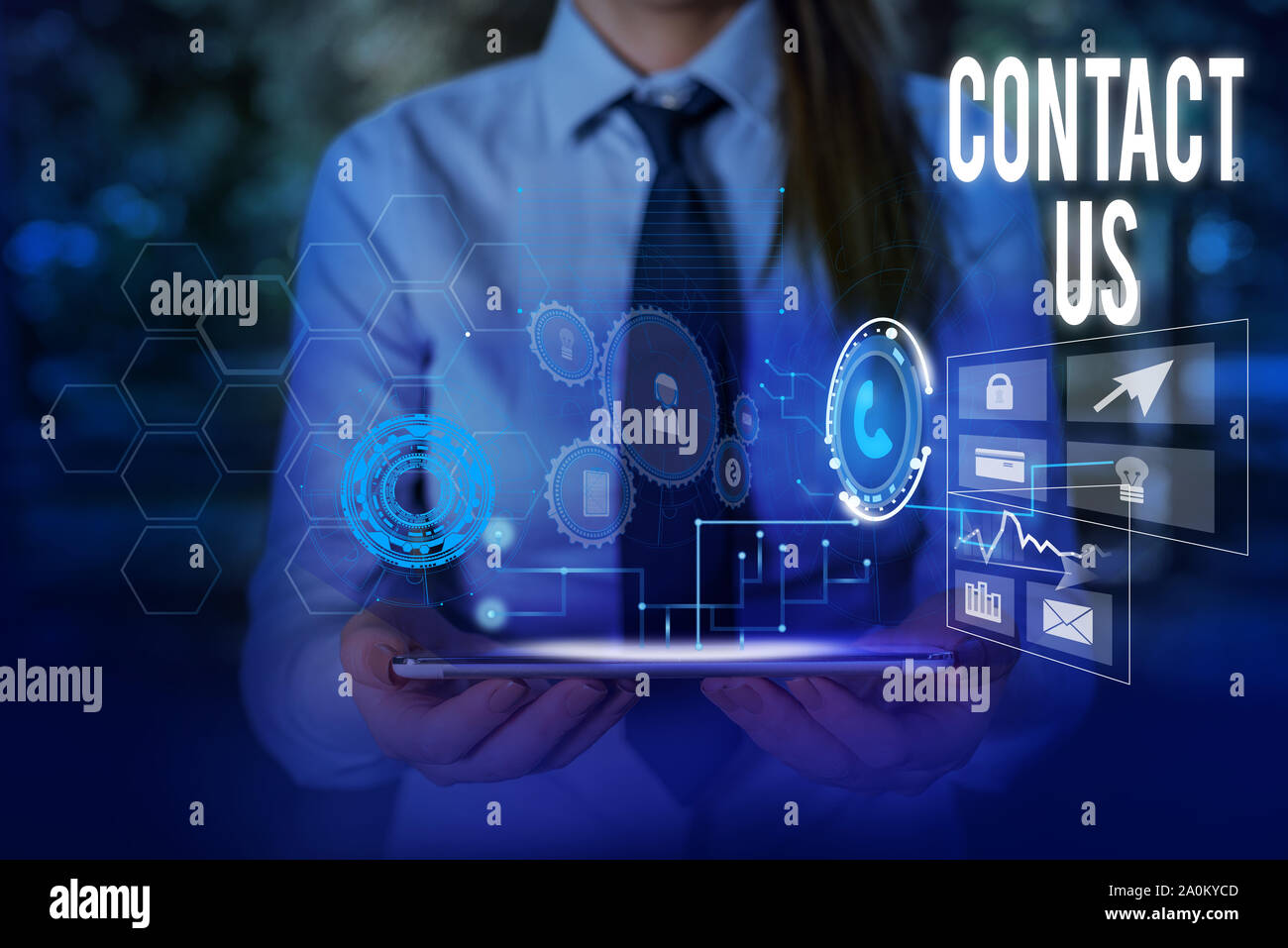 Writing note showing Contact Us. Business concept for Group of ...