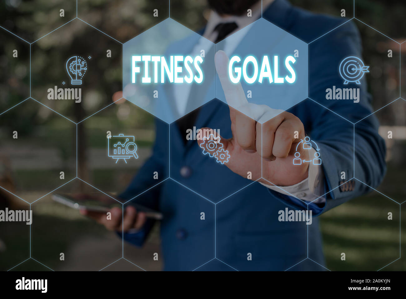 Word writing text Fitness Goals. Business photo showcasing Loose fat ...