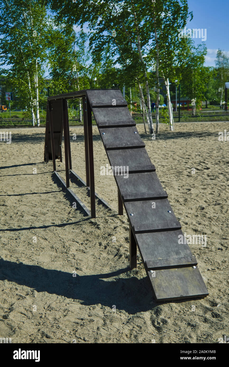 Platform for walking dogs. Site for training Stock Photo - Alamy