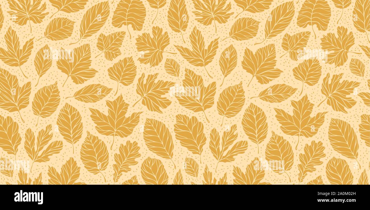Autumn leaves seamless background. Leaf fall concept. Vector Stock ...