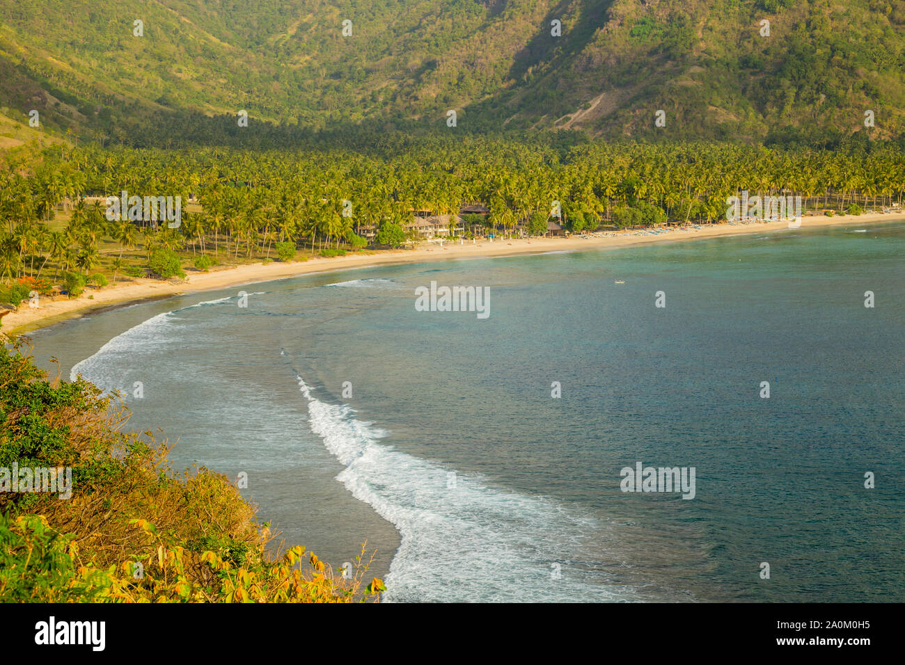 Beautiful landscape of Senggigi beach, Lombok island, scenic travel ...