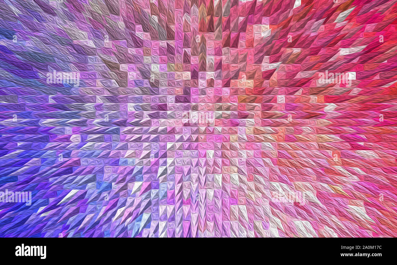 Abstract 3d Rendering Geometric Pattern on Gradient Background. Trendy ...