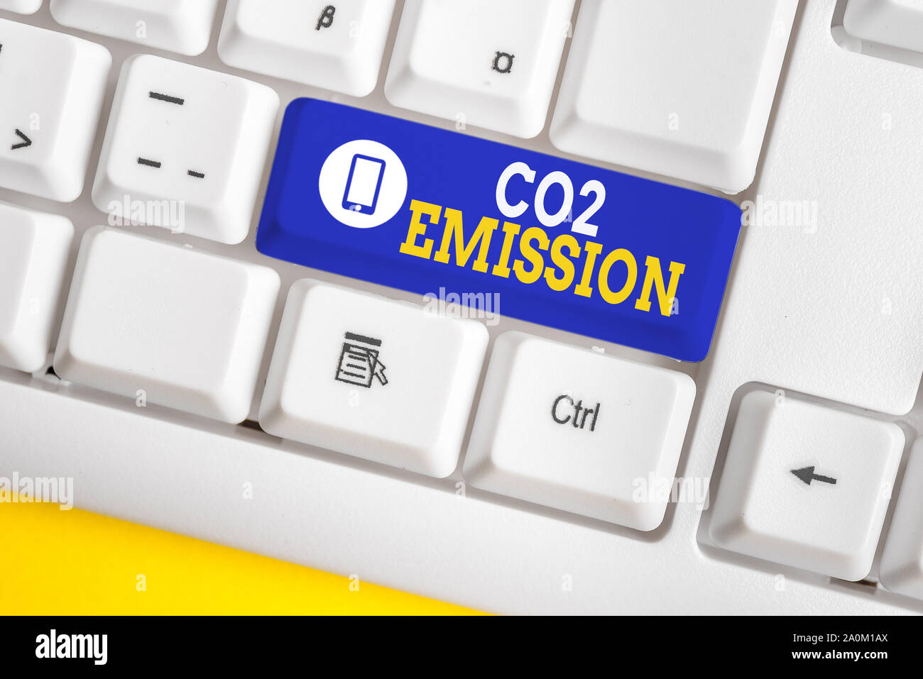 Handwriting text Co2 Emission. Conceptual photo Releasing of greenhouse ...