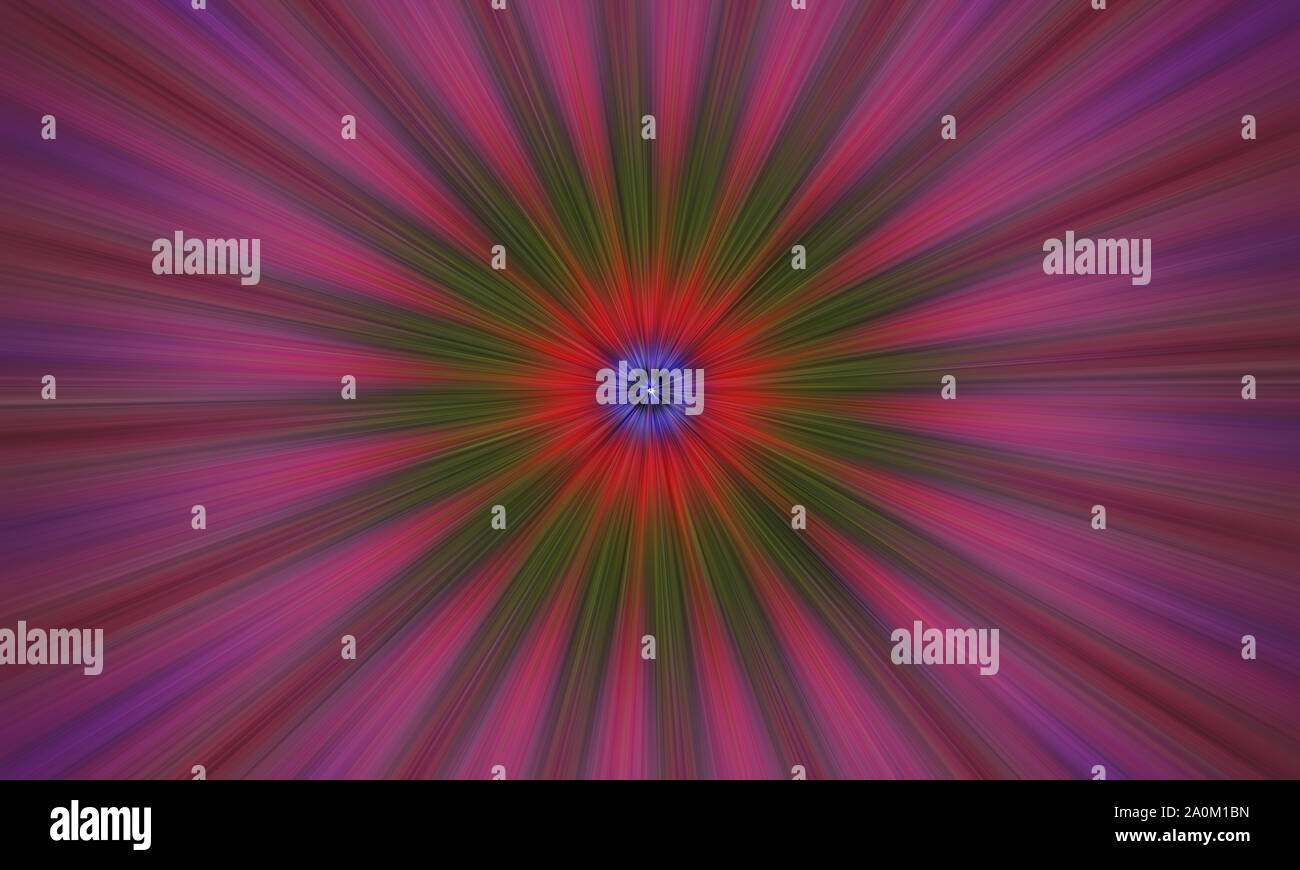 Abstract Multicolor Light Fibers Illustration. Radial Color Burst ...