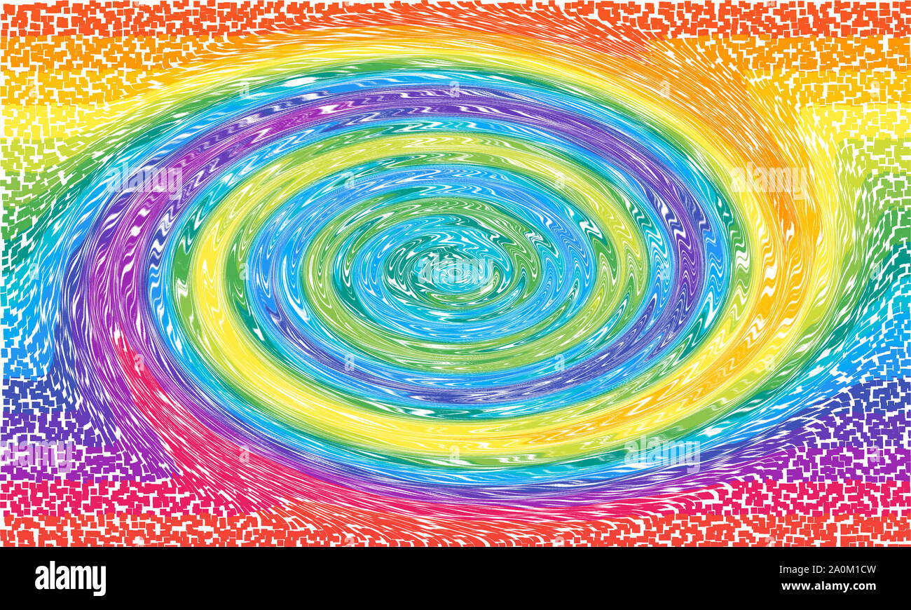 Abstract Crumpled Ripple Surface Illustration on Colorful Background ...