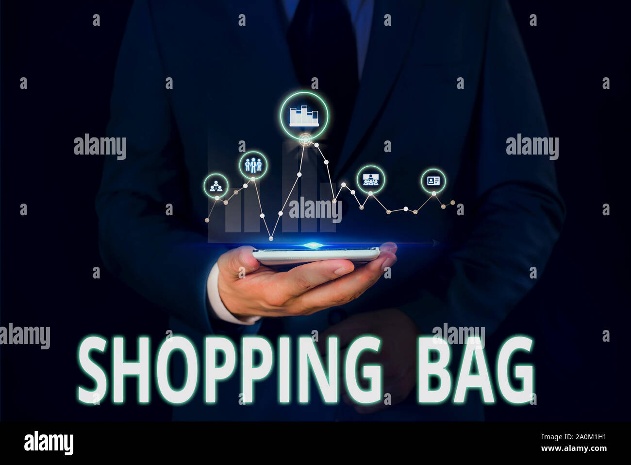 Text sign showing Shopping Bag. Business photo showcasing Containers ...