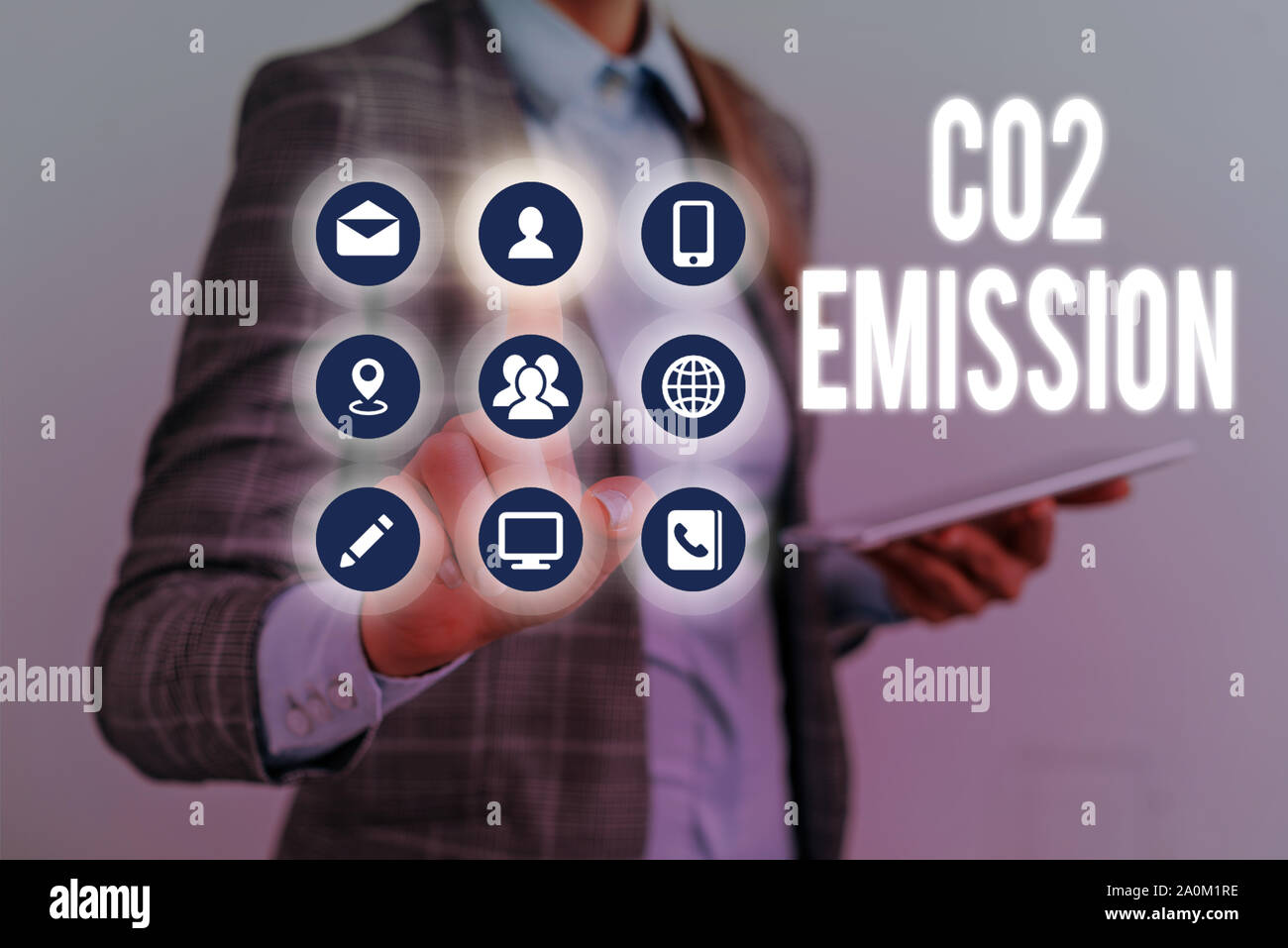 Writing note showing Co2 Emission. Business concept for Releasing of ...