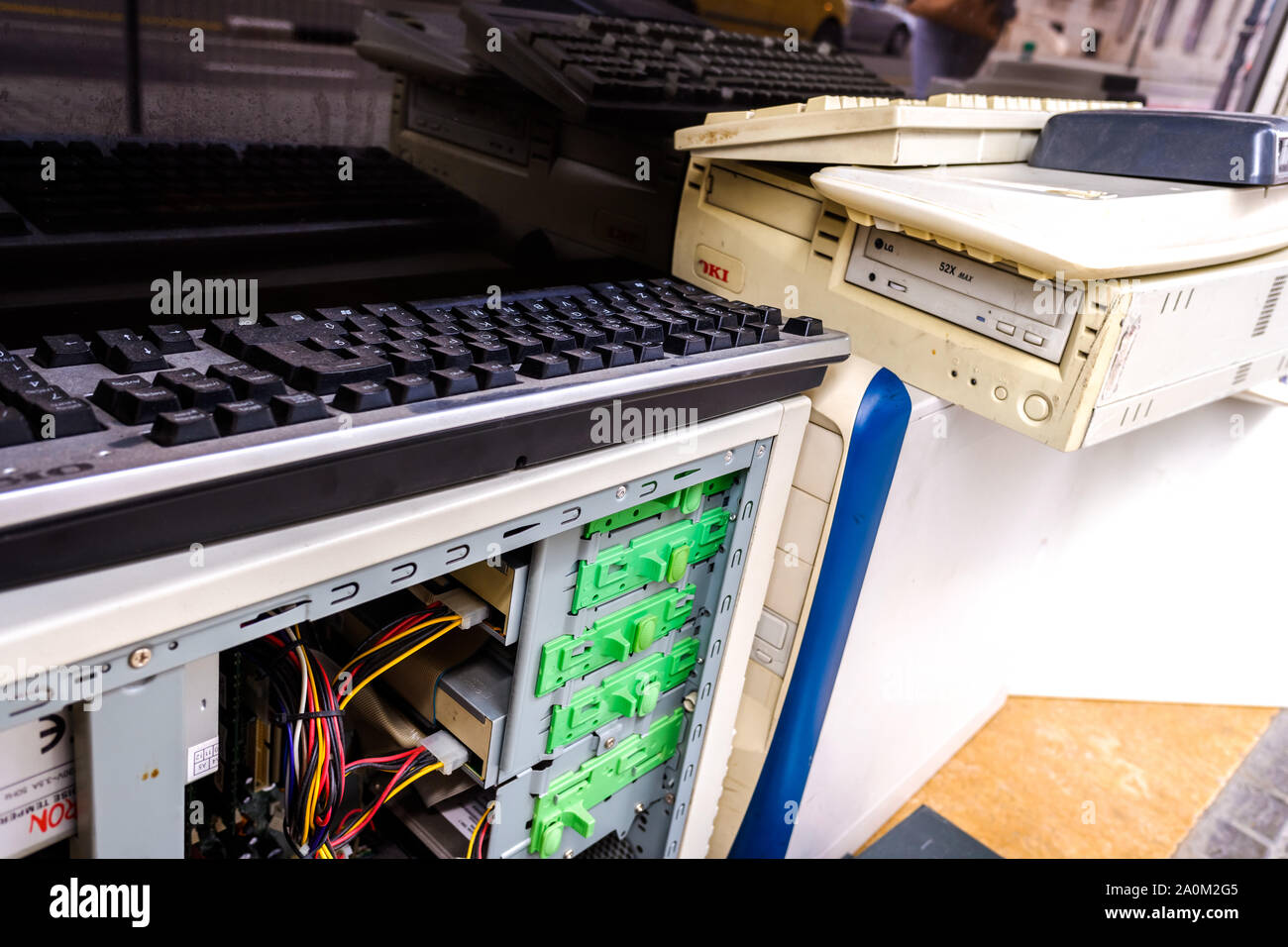 Valencia, Spain - September 20, 2019: Old and obsolete computer ...