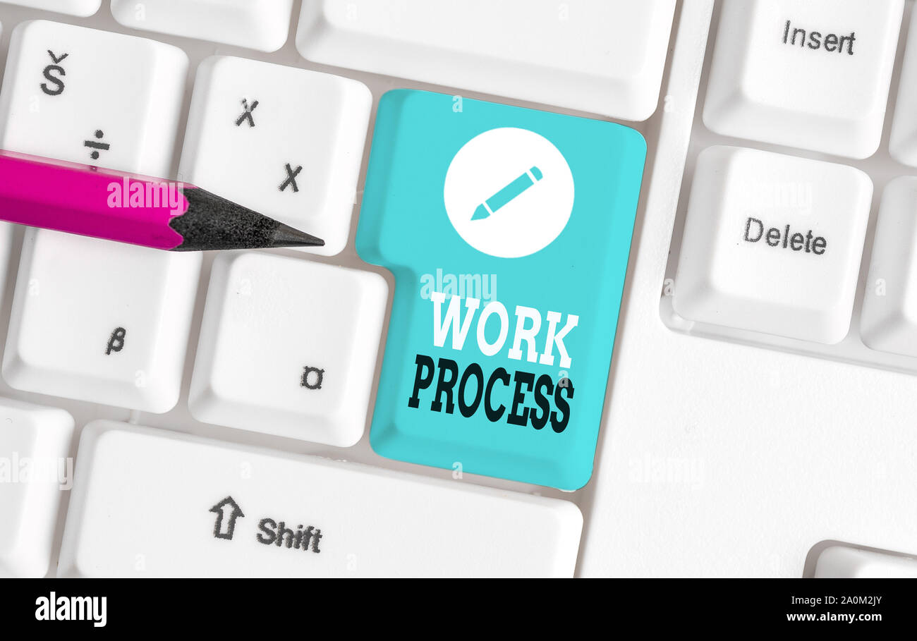 Word writing text Work Process. Business photo showcasing Standard ...