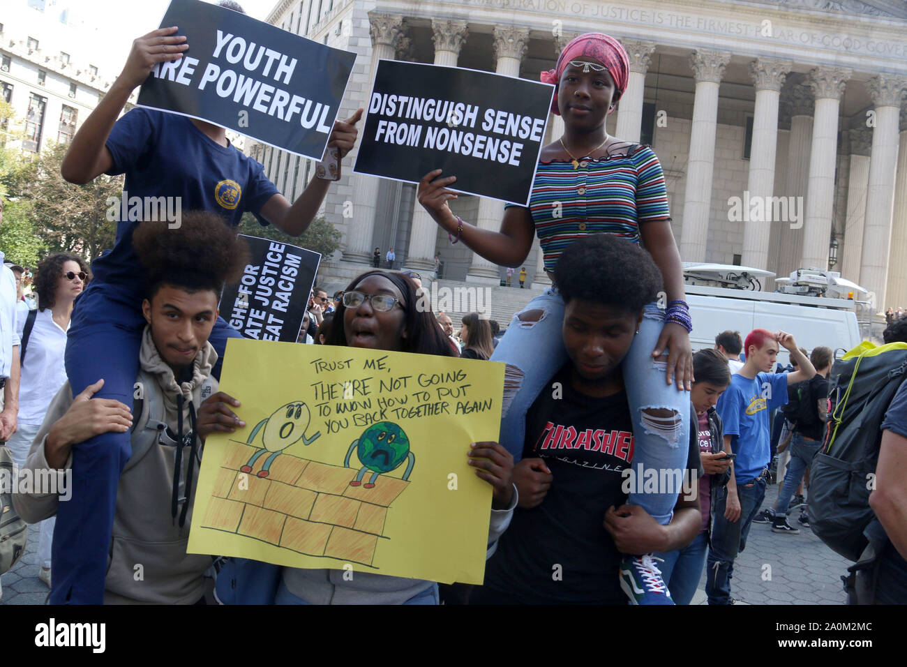 New York, New York, USA. 20th Sep, 2019. Activists attend the New York ...
