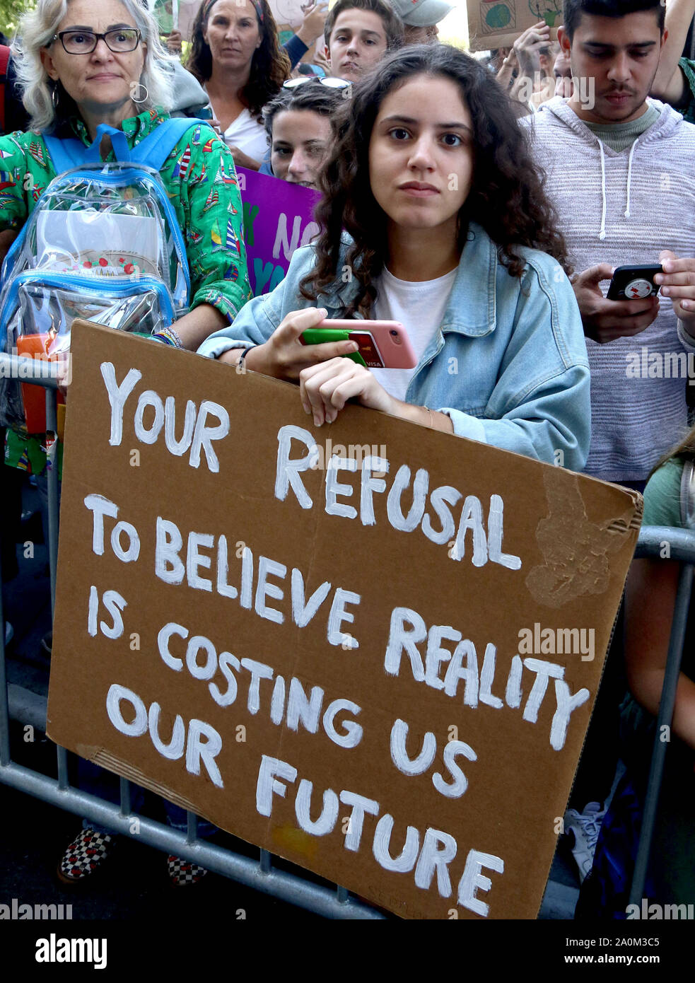 New York, New York, USA. 20th Sep, 2019. Activists attend the New York ...