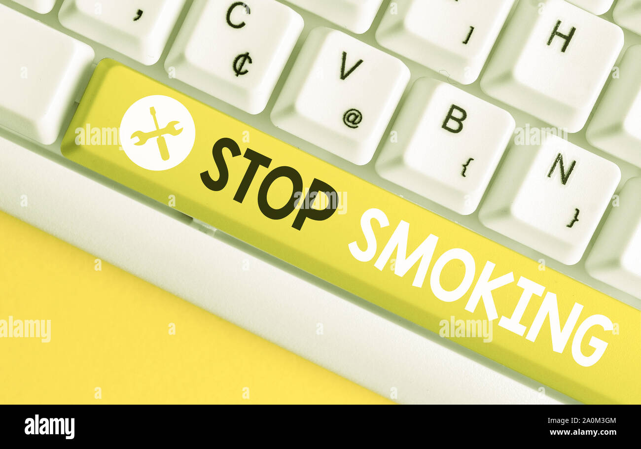 Conceptual hand writing showing Stop Smoking. Concept meaning ...