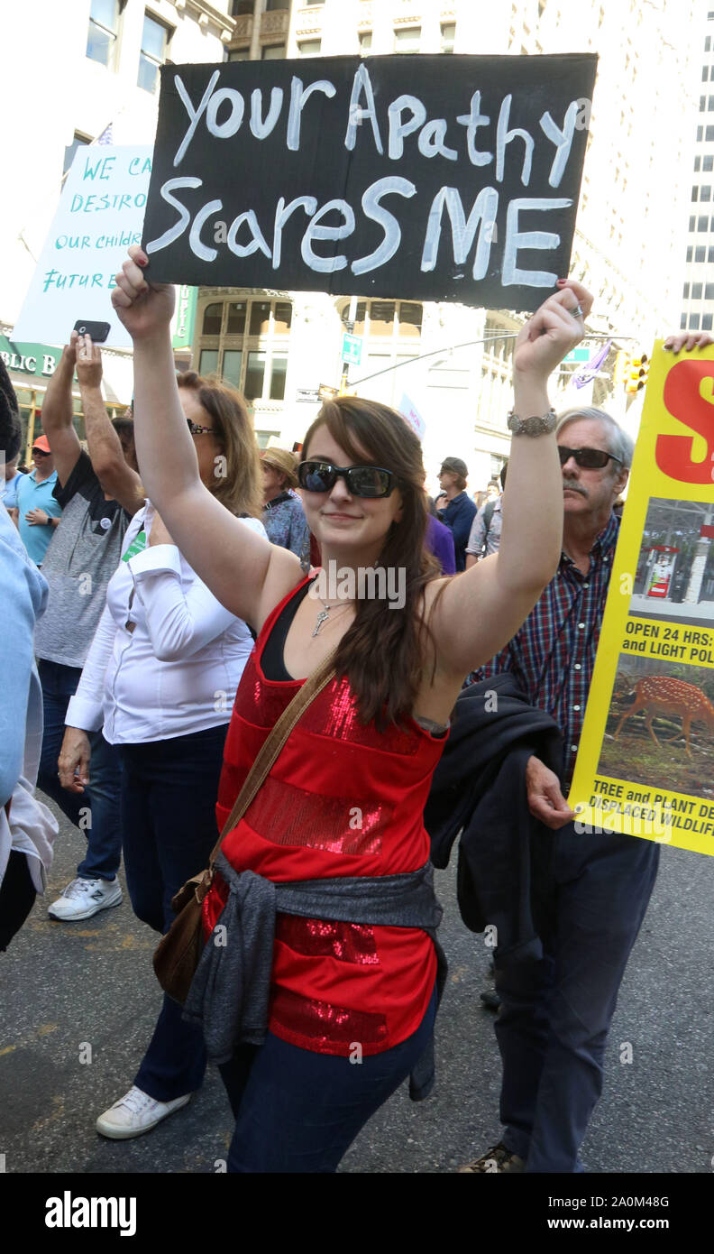 New York, New York, USA. 20th Sep, 2019. An activist attends the New ...