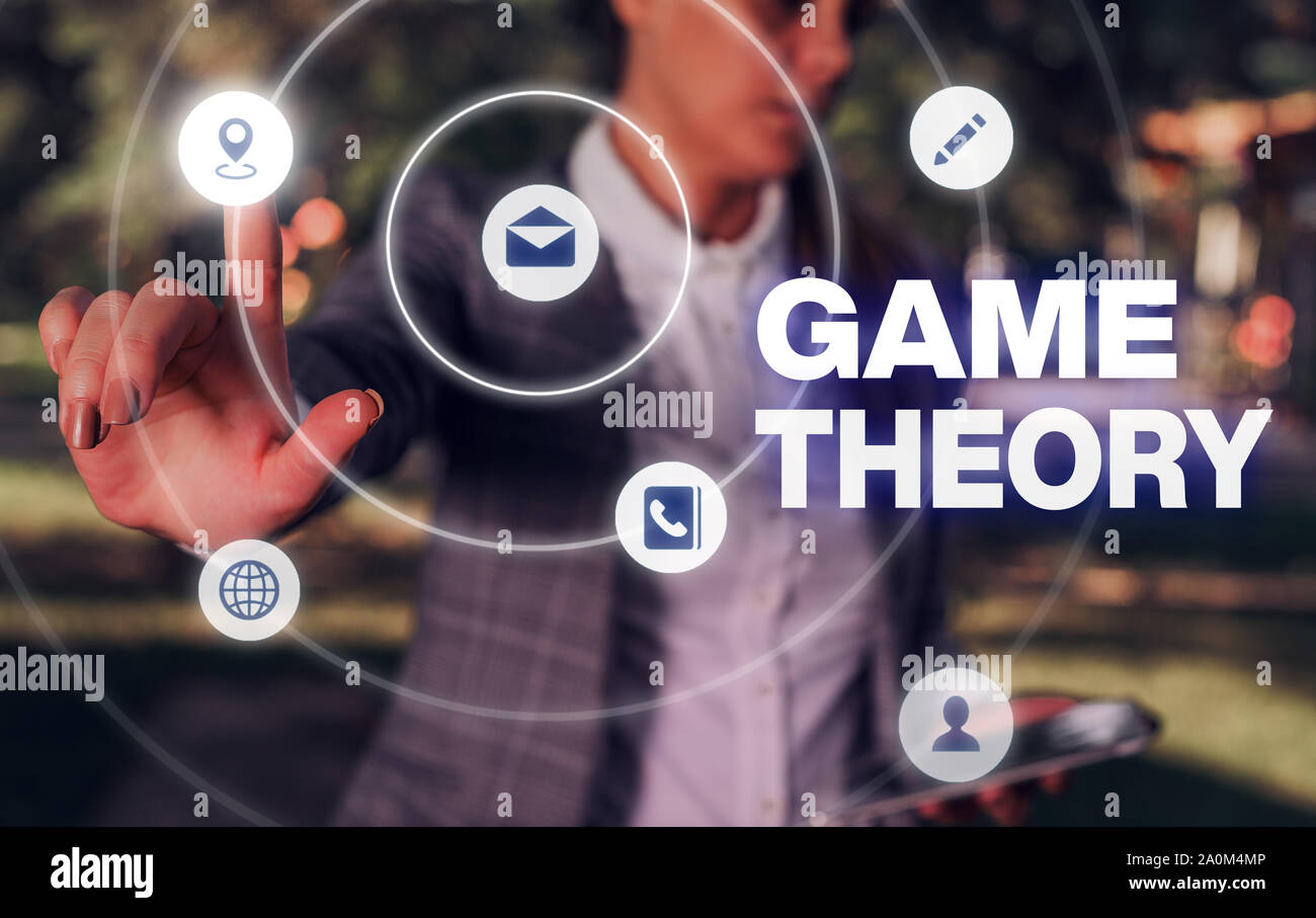 Conceptual hand writing showing Game Theory. Concept meaning branch of ...