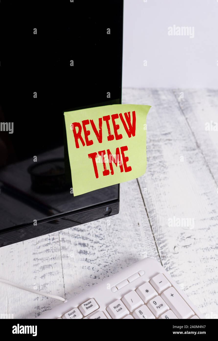 Word writing text Review Time. Business photo showcasing situation or ...