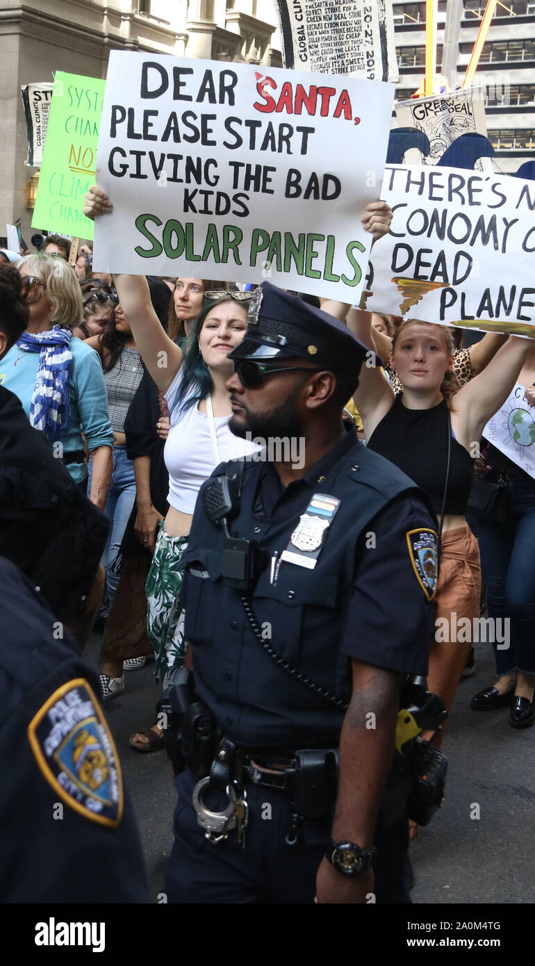 New York, New York, USA. 20th Sep, 2019. Activists attend the New York ...