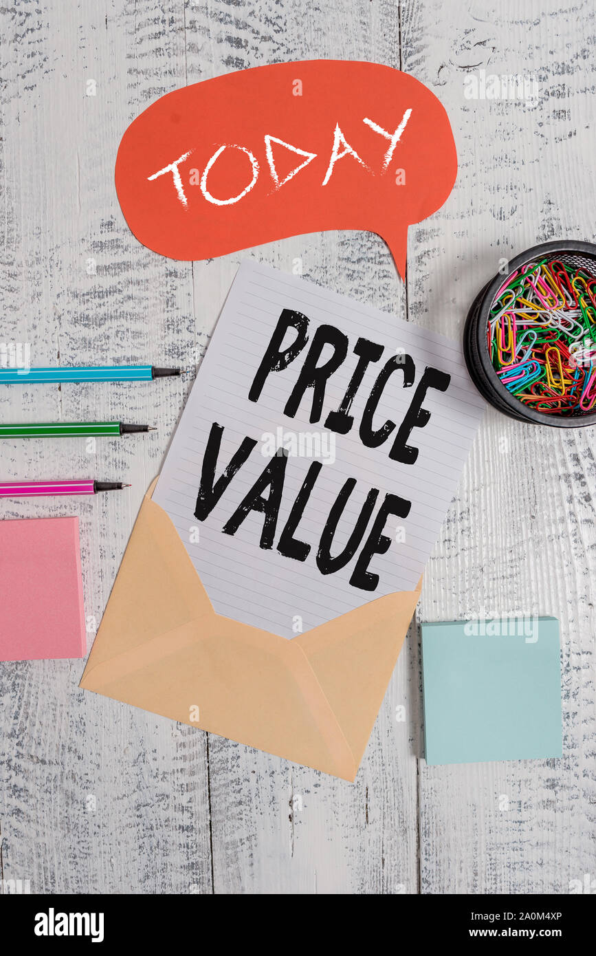 Word writing text Price Value. Business photo showcasing strategy which ...