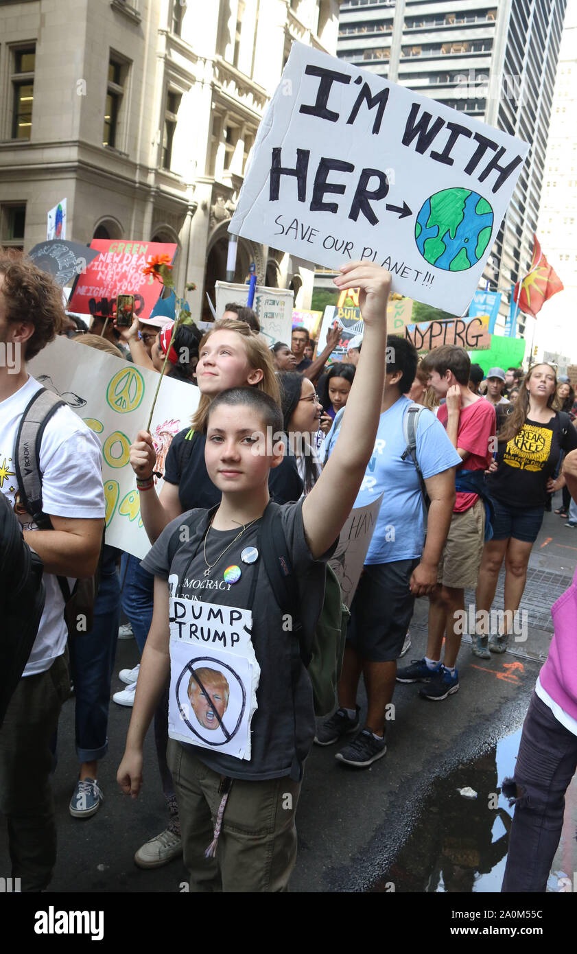 New York, New York, USA. 20th Sep, 2019. Activists attend the New York ...