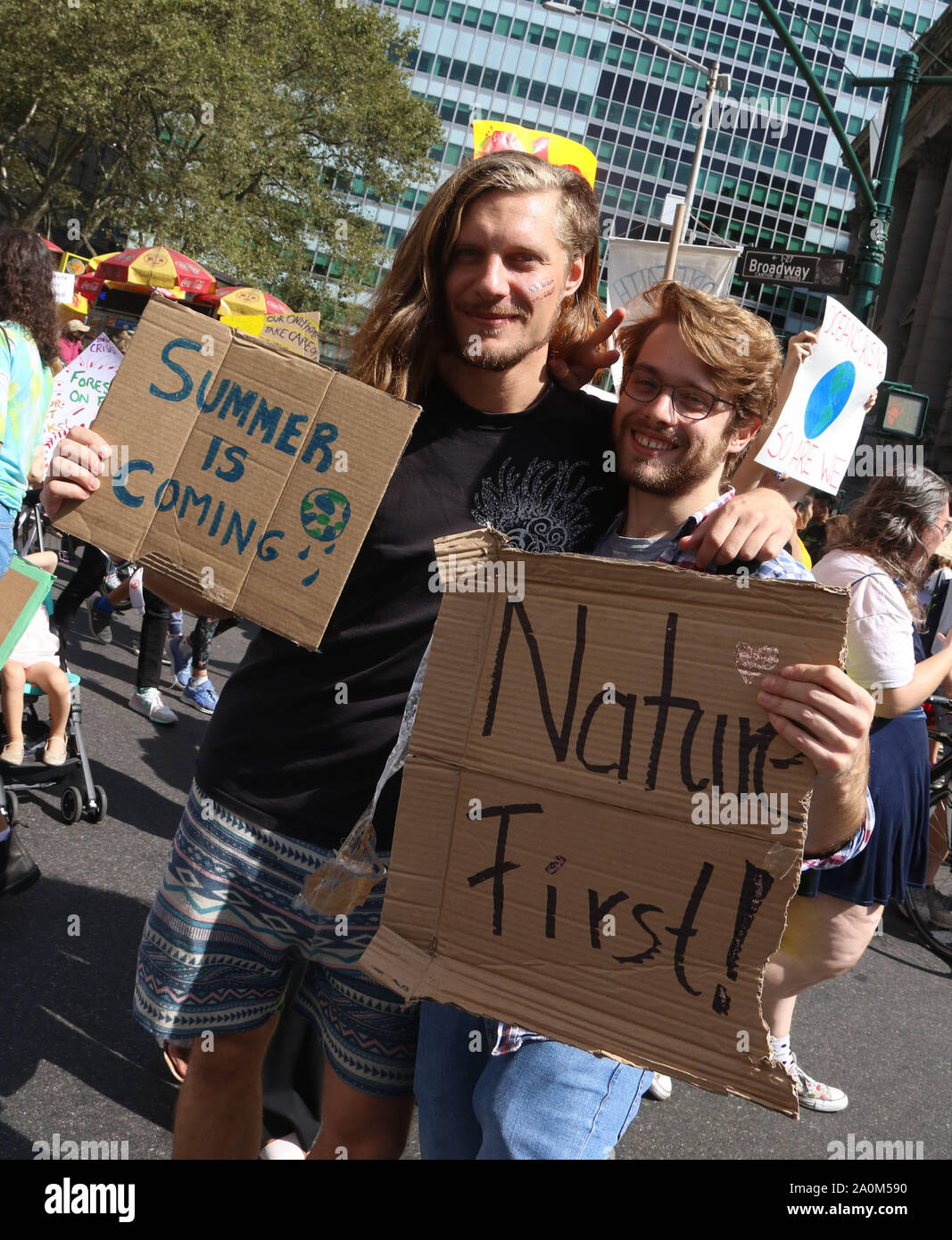 New York, New York, USA. 20th Sep, 2019. Activists attend the New York ...
