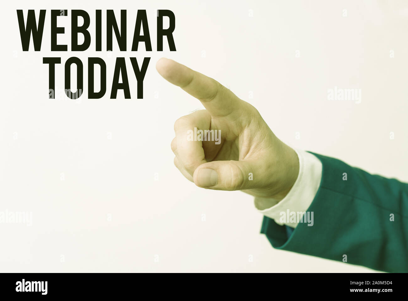 Writing note showing Webinar Today. Business concept for live online ...