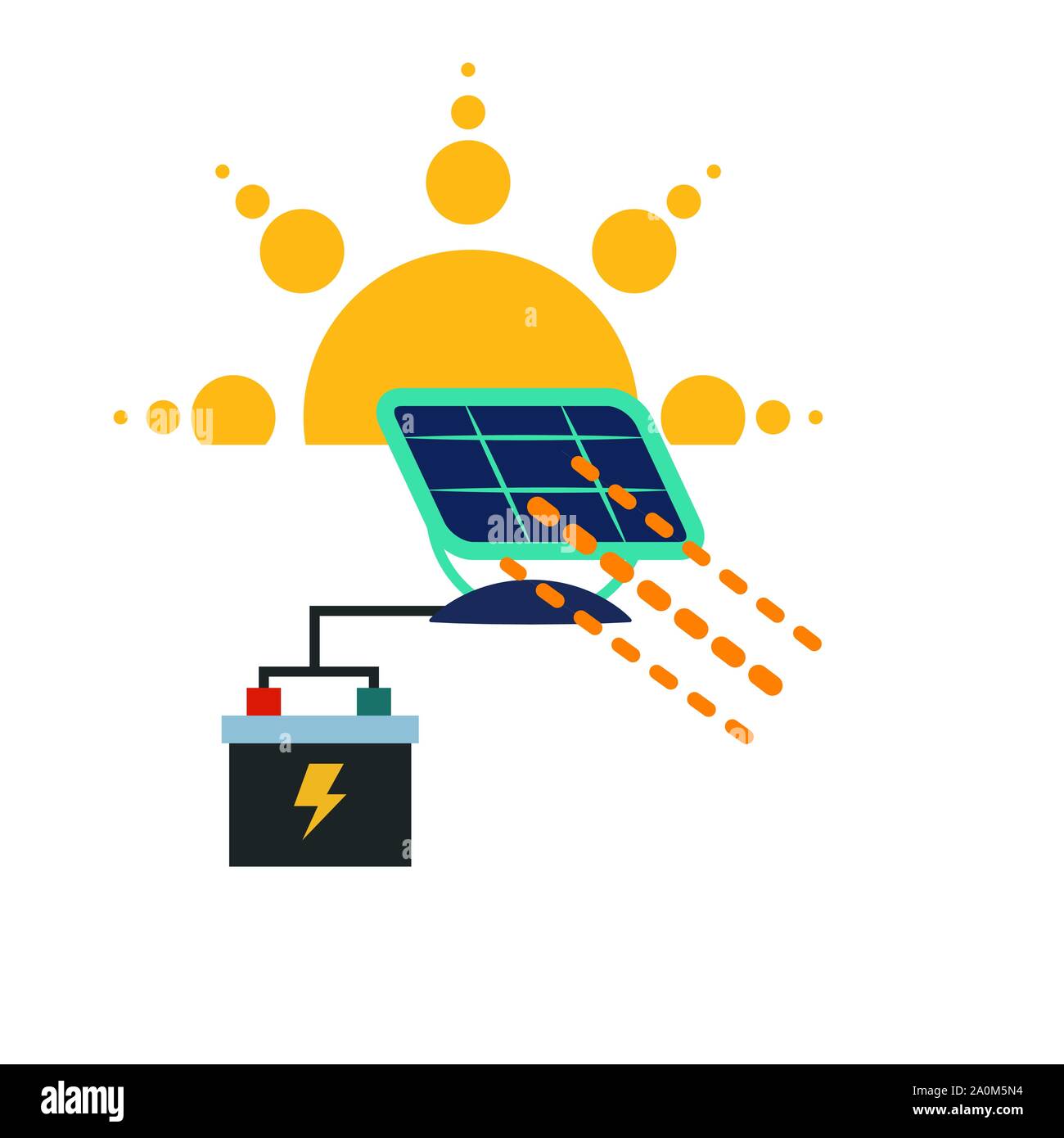 solar panel energy with recycling arrows vector illustration design ...