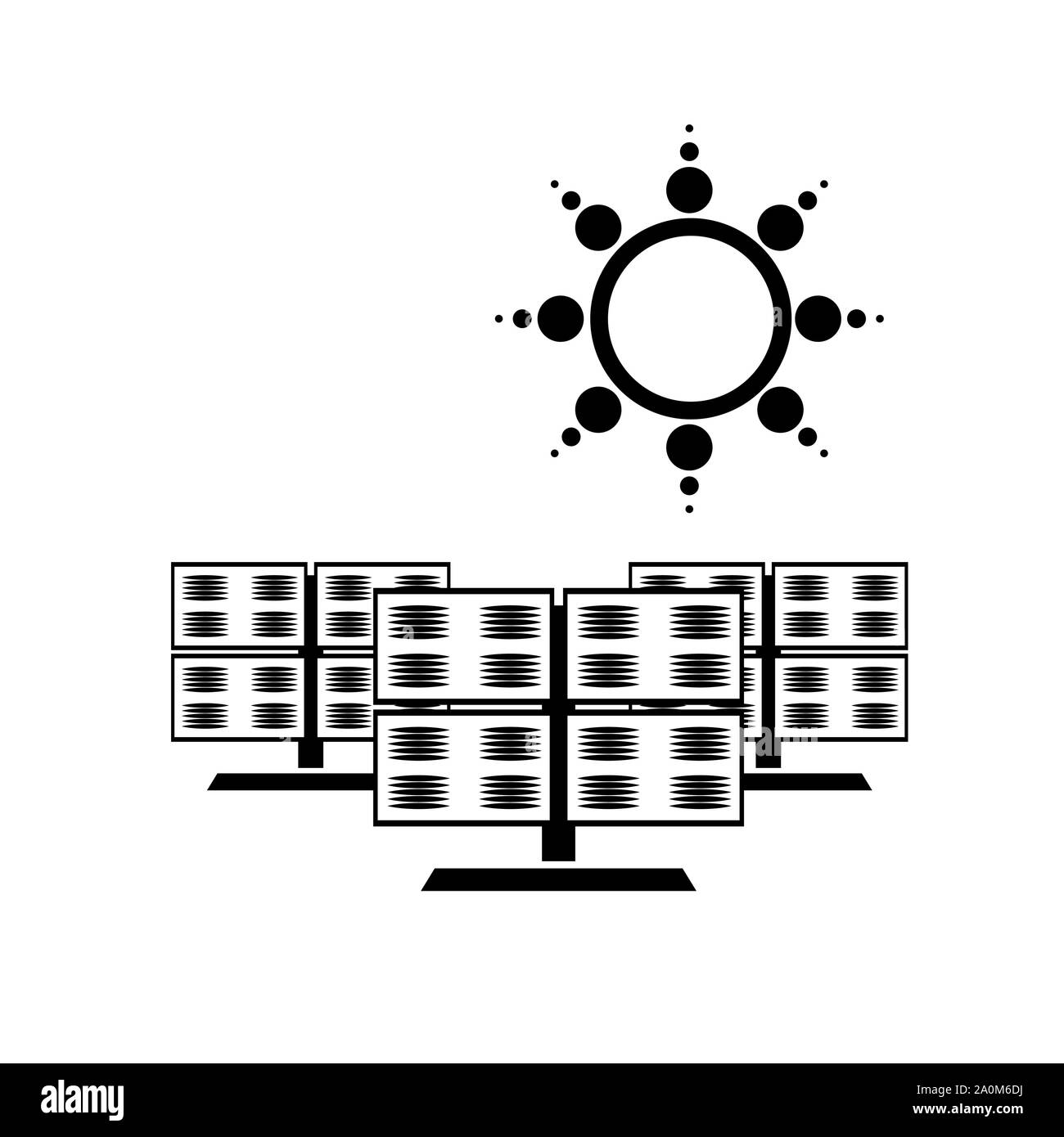 solar panel energy with recycling arrows vector illustration design ...