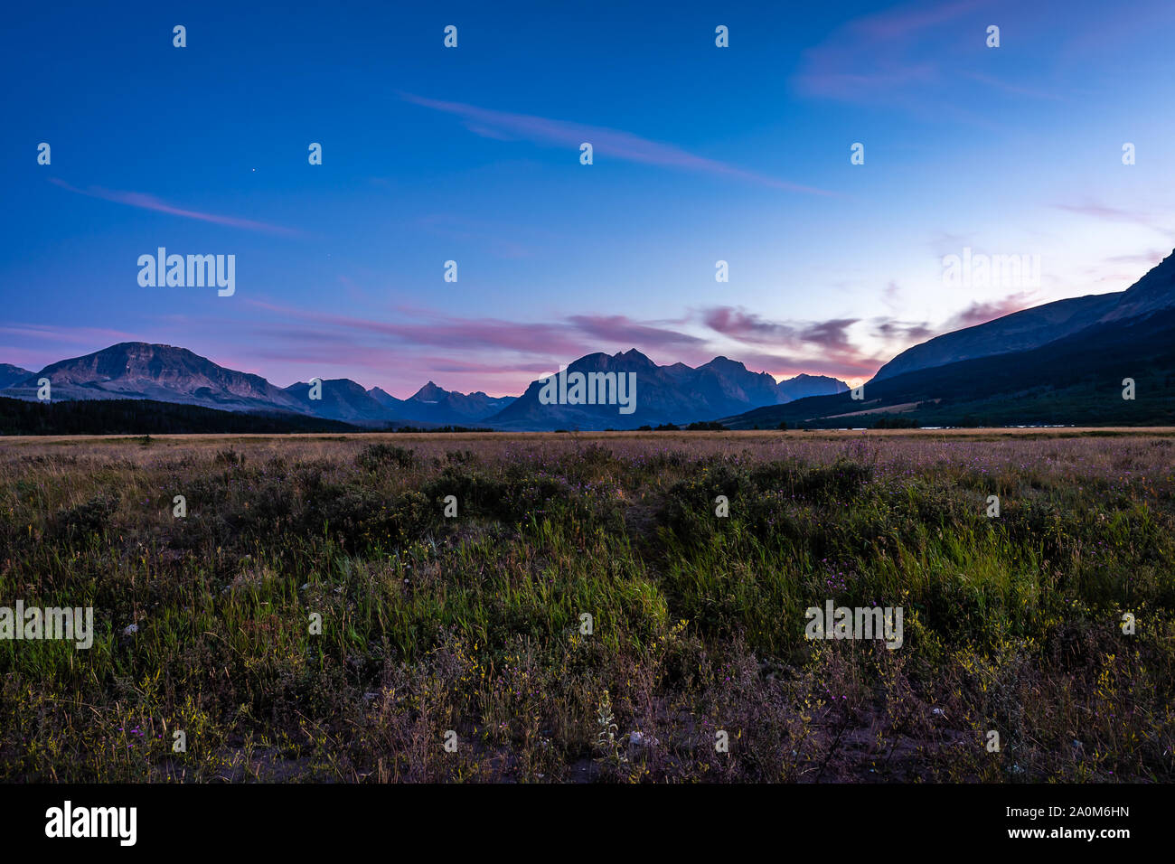 Glacier National Park Sunset Stock Photo - Alamy