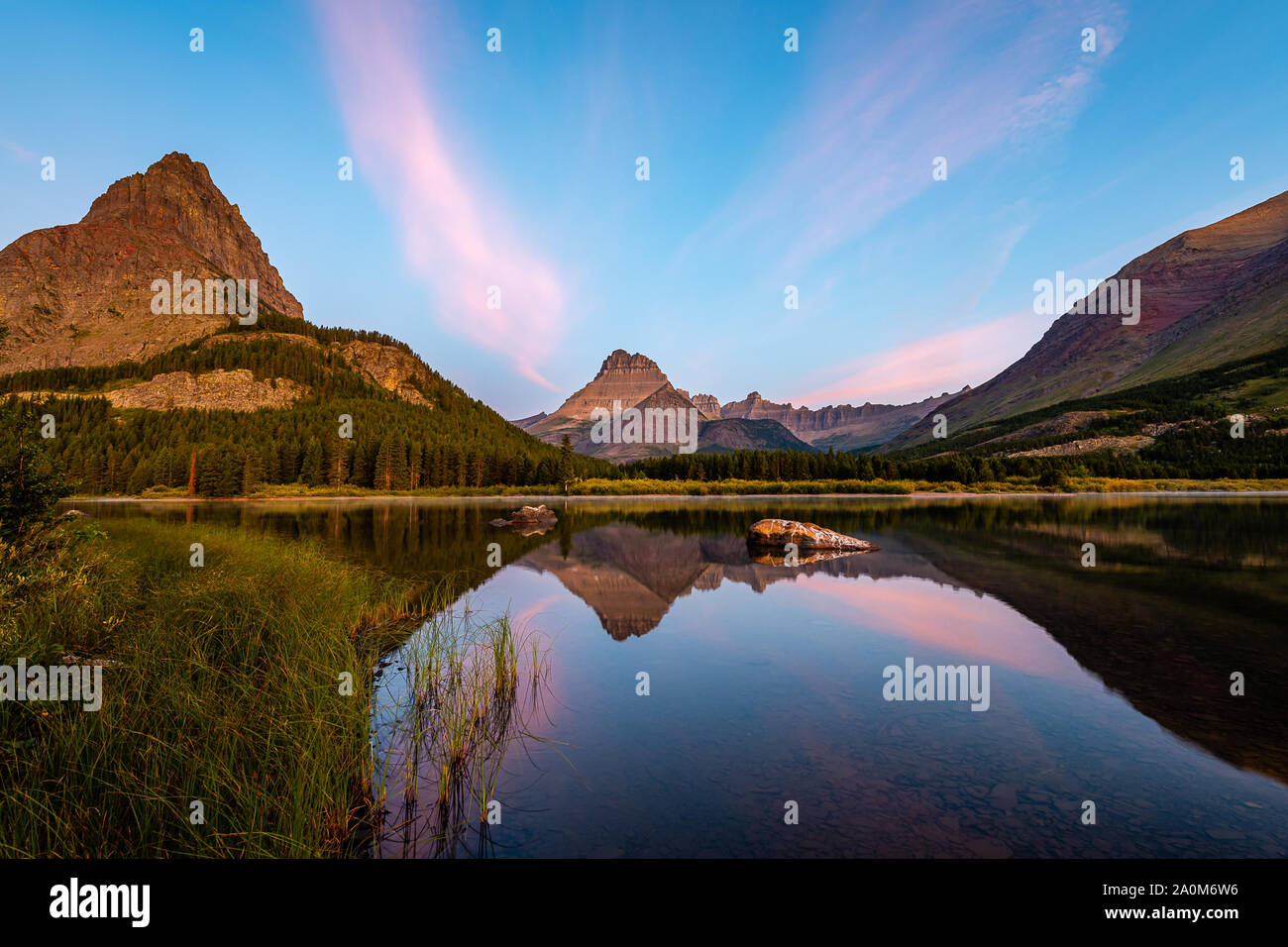 Many glacier swiftcurrent lake hi-res stock photography and images - Alamy