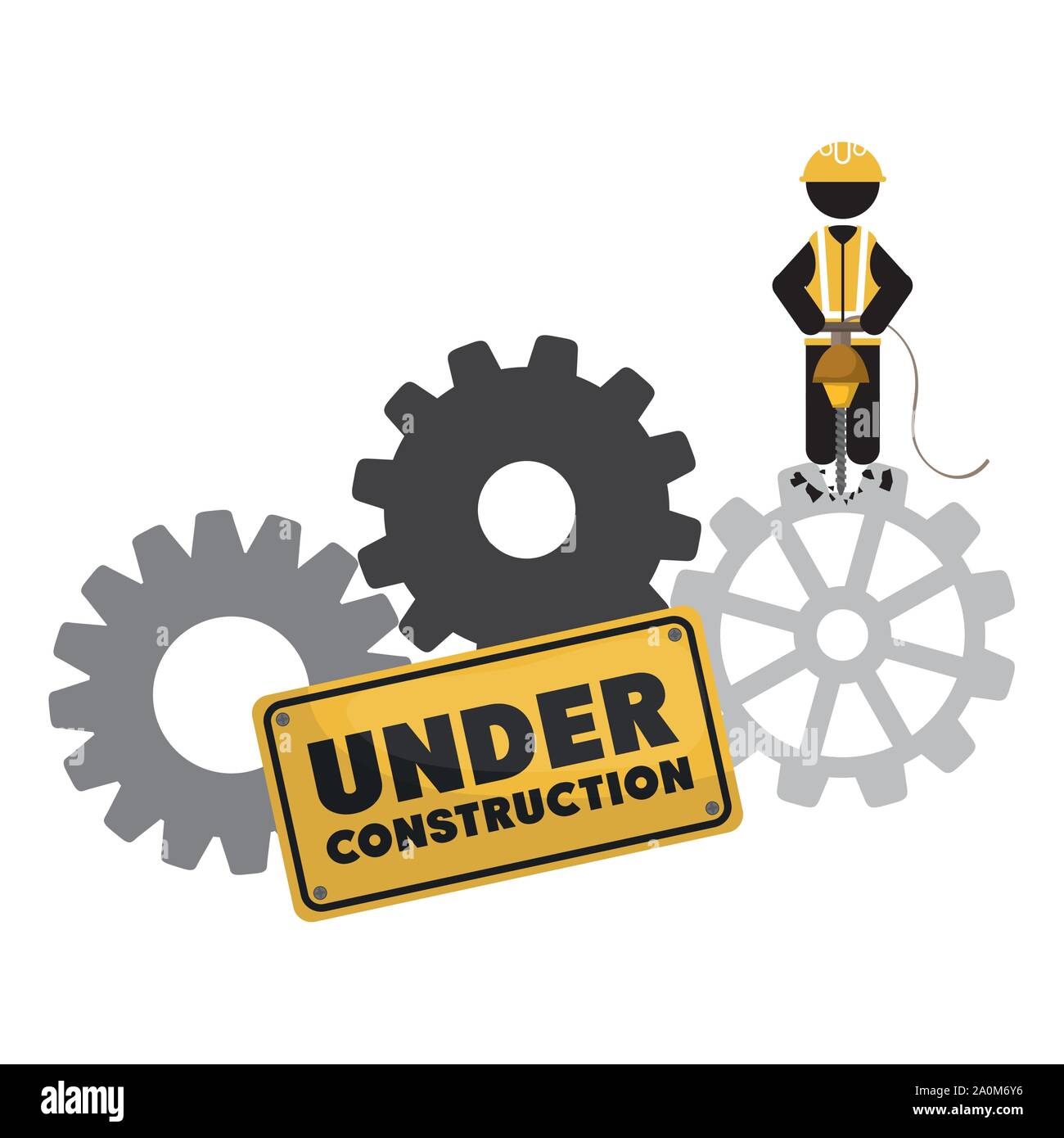 worker under construction place vector illustration desing Stock Vector ...