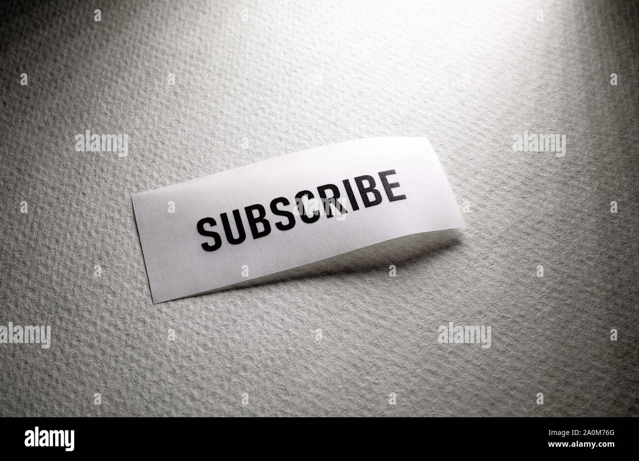 Close up of a subscribe label Stock Photo - Alamy
