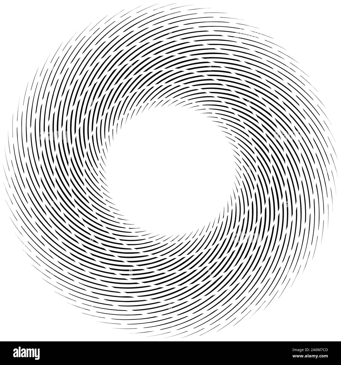 Detailed twirl, spiral element. Whirlpool, whirligig effect. Circular, rotating burst lines ...