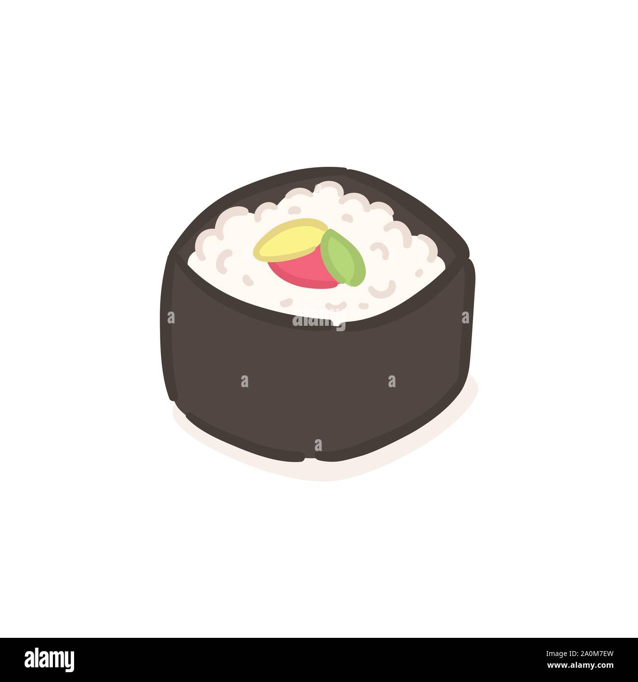 Maki Roll Sushi Japanese Food Vector Stock Vector Image & Art - Alamy