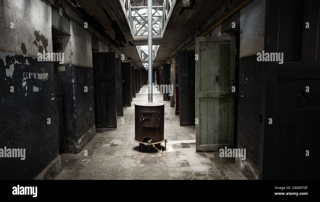 Bed in old jail cell hi-res stock photography and images - Alamy