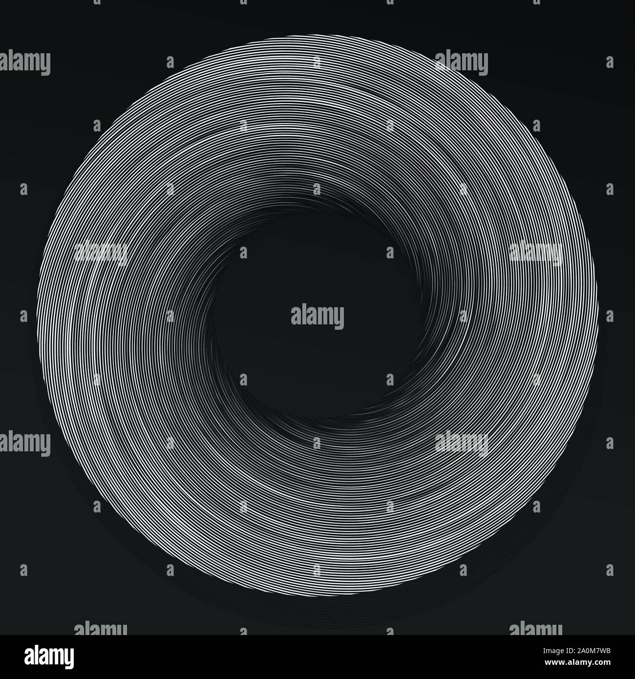 Abstract spiral, twist. Radial swirl, twirl curvy, wavy lines element ...