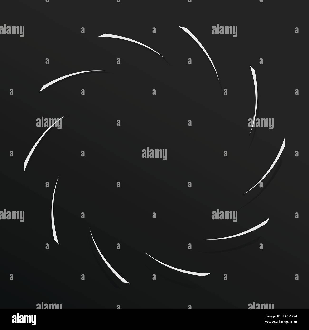 Abstract spiral, twist. Radial swirl, twirl curvy, wavy lines element ...