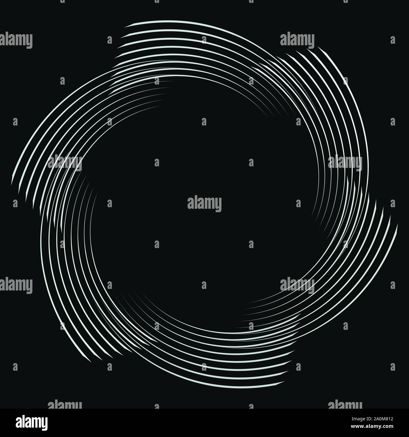 Abstract spiral, twist. Radial swirl, twirl curvy, wavy lines element ...